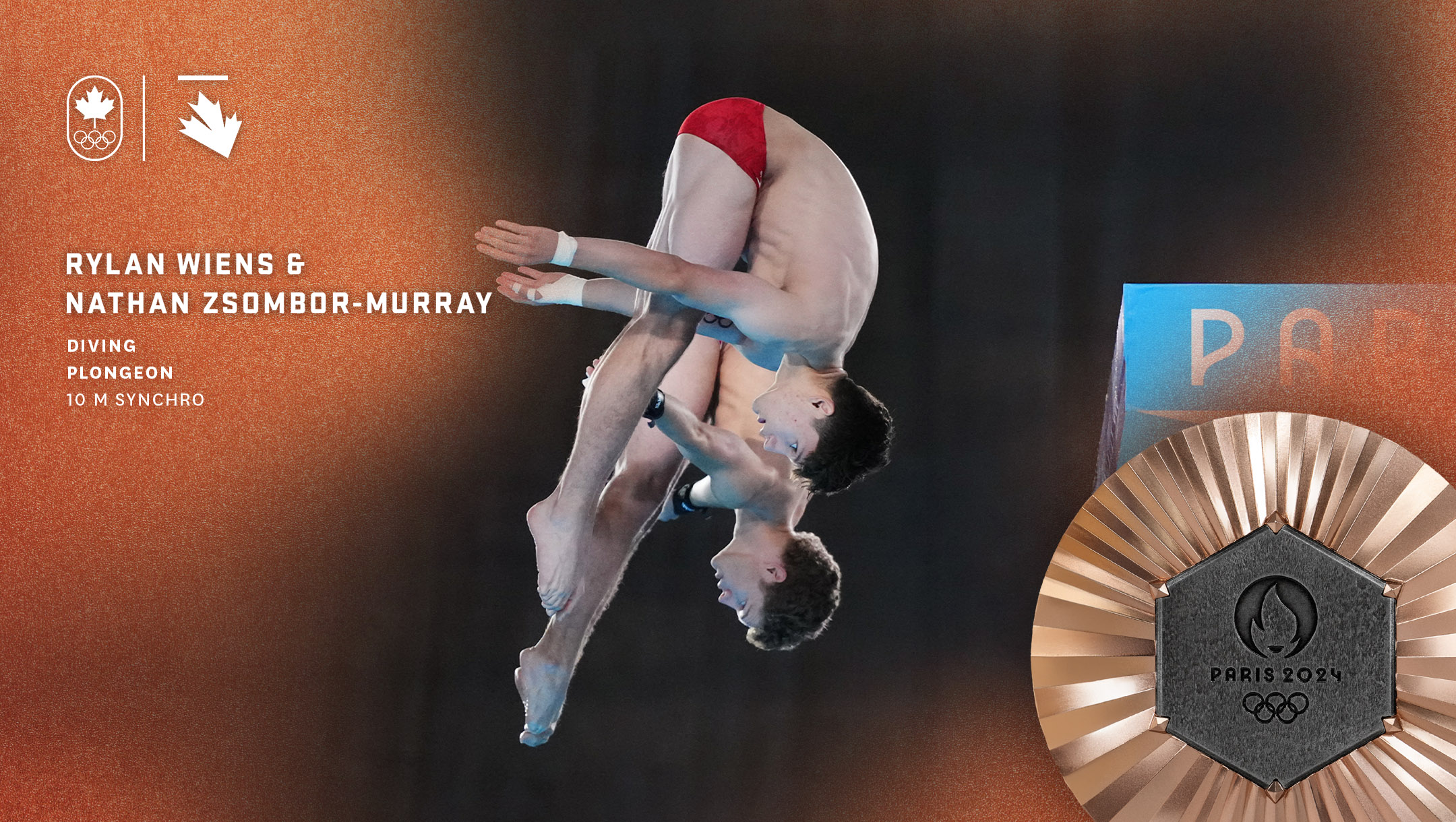 Médaille de bronze pour Wiens et Zsombor-Murray au 10 m synchro à Paris 2024 - Équipe Canada ...